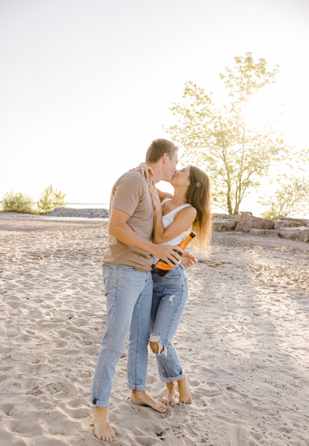 Intimate Beach Engagement Session - Grey Loft Studio